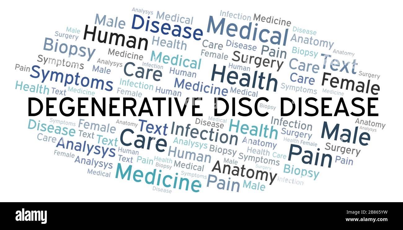 Degenerative Disc Disease word cloud. Wordcloud made with text only ...