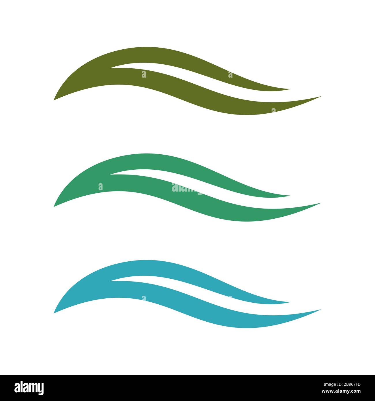 Green Swoosh Wave Leaf Logo Template Illustration Design. Vector EPS 10 ...