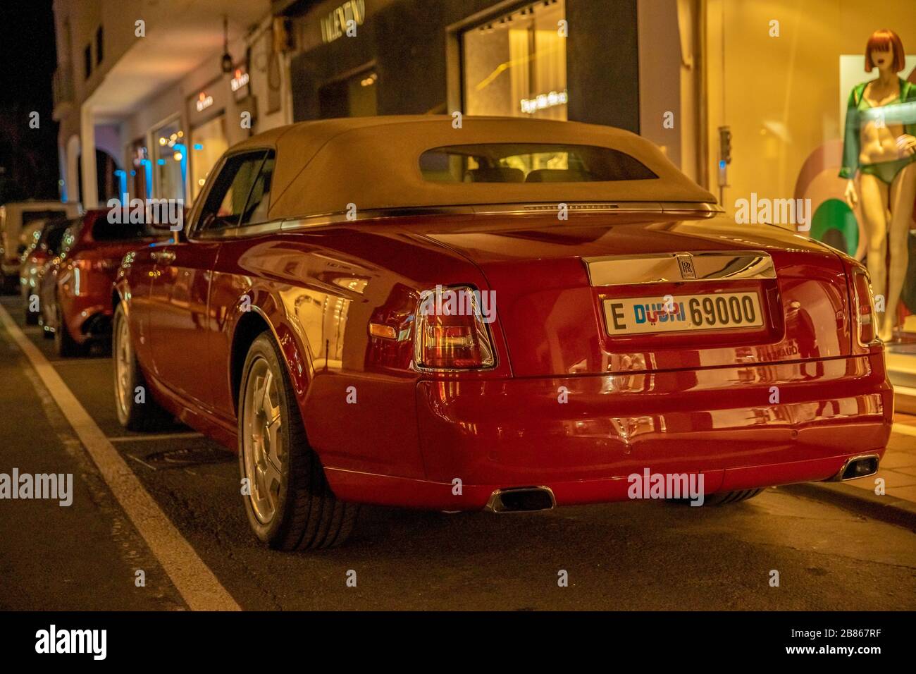 Marbella - January 13, 2020: Rolls Royce luxury car in an affluent ...