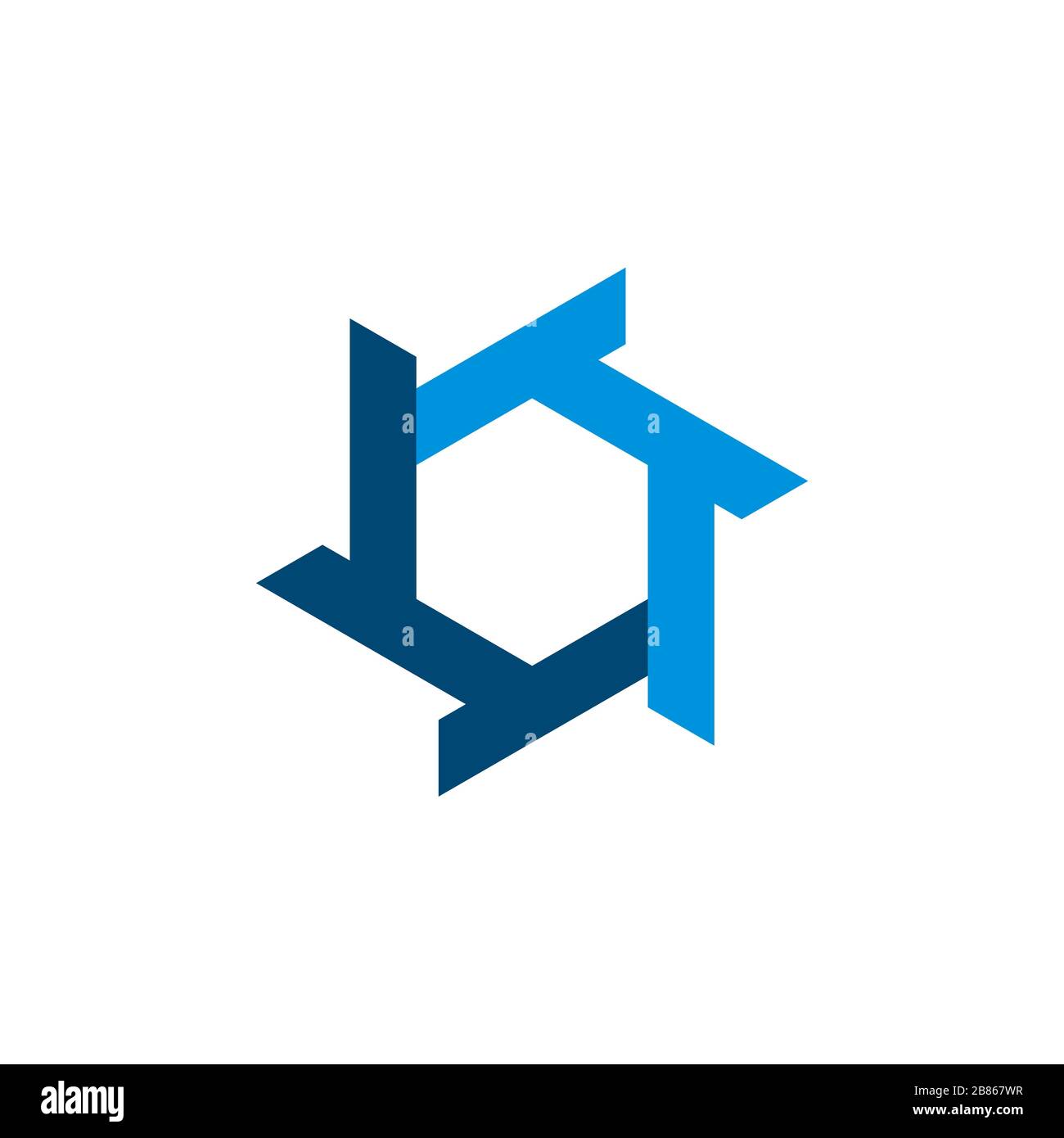 Blue Hexagon Ornamental Logo Template Illustration Design. Vector EPS ...