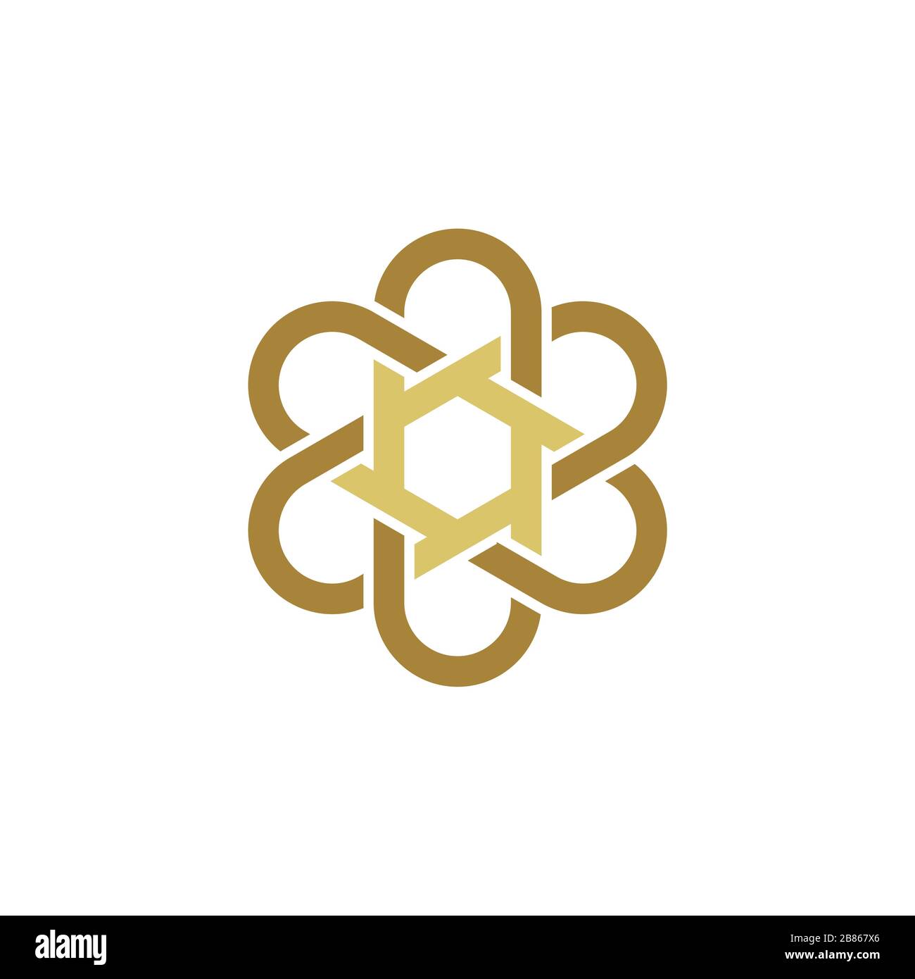Gold Star Flower Vector Logo Template Illustration Design. Vector EPS ...