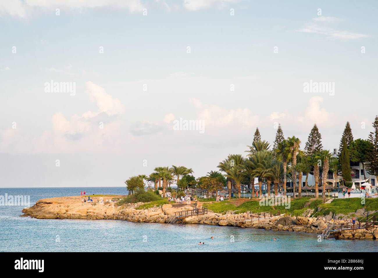 Protaras. Cyprus - October 5, 2018: Fig Tree Bay in Protaras. Cyprus ...