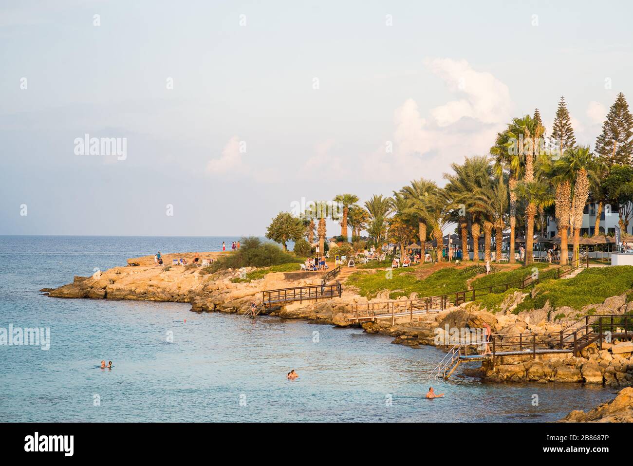 Protaras. Cyprus - October 5, 2018: Fig Tree Bay in Protaras. Cyprus ...