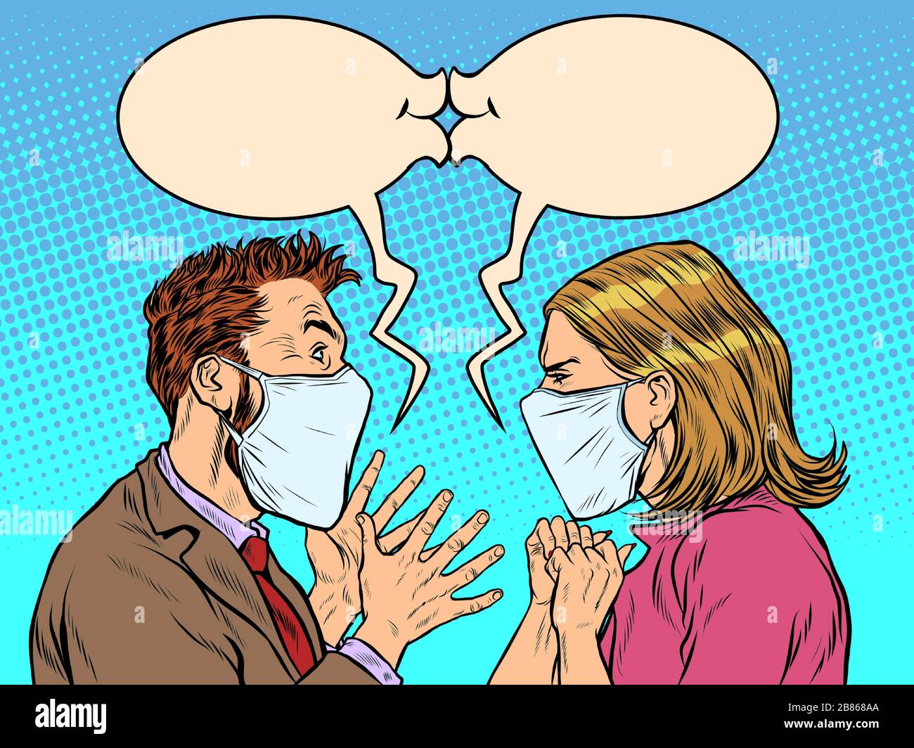Family in medical masks Stock Vector Images - Alamy