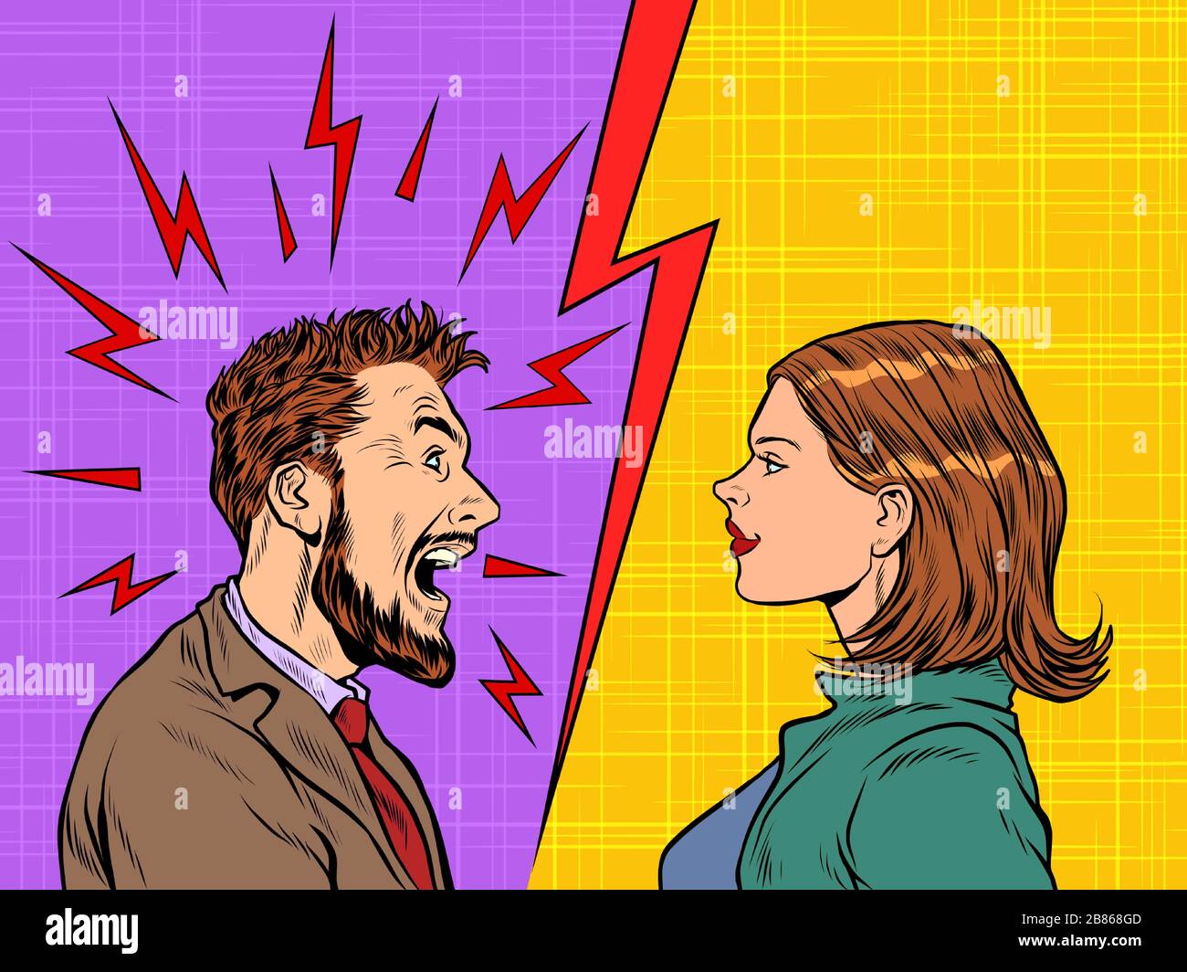 Shouting woman angry Stock Vector Images - Alamy