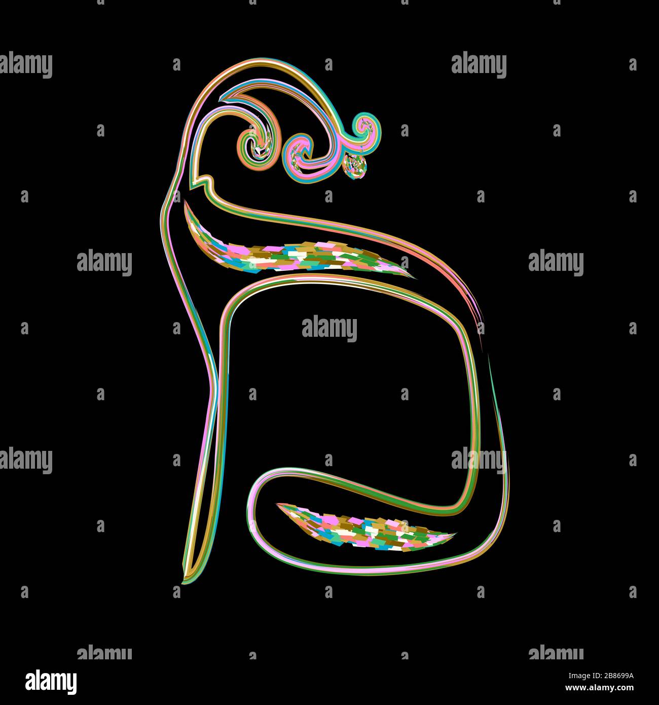 Calligraphy Hebrew alphabet. Decorative font gold. Letters hand draw ...