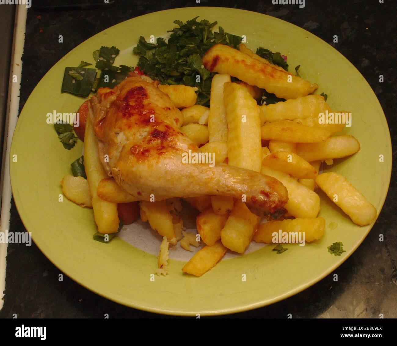 Cooked chicken meal Stock Photo - Alamy