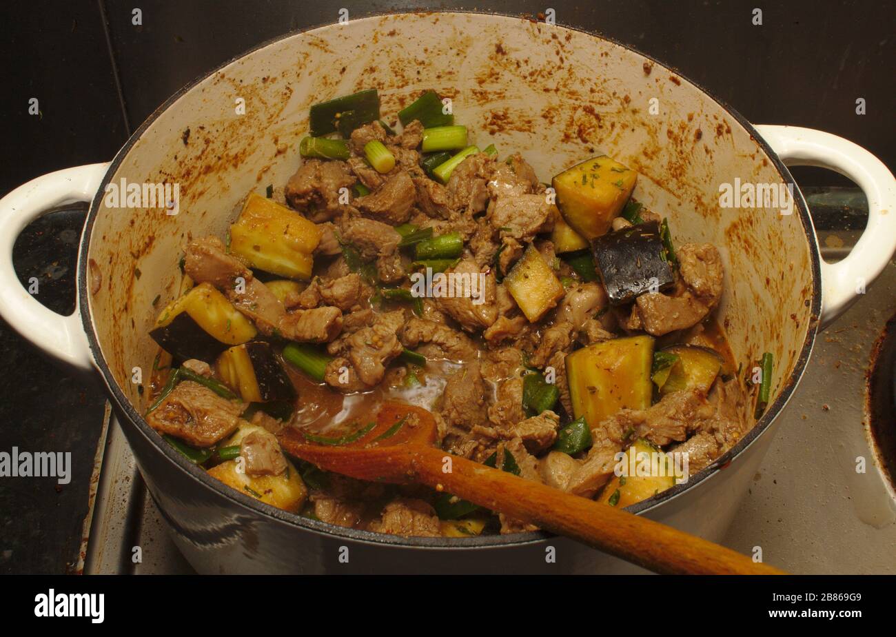 Cooked chicken meal Stock Photo - Alamy