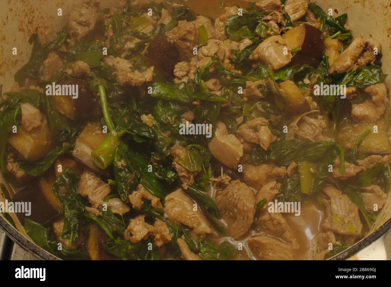 Cooked chicken meal Stock Photo - Alamy