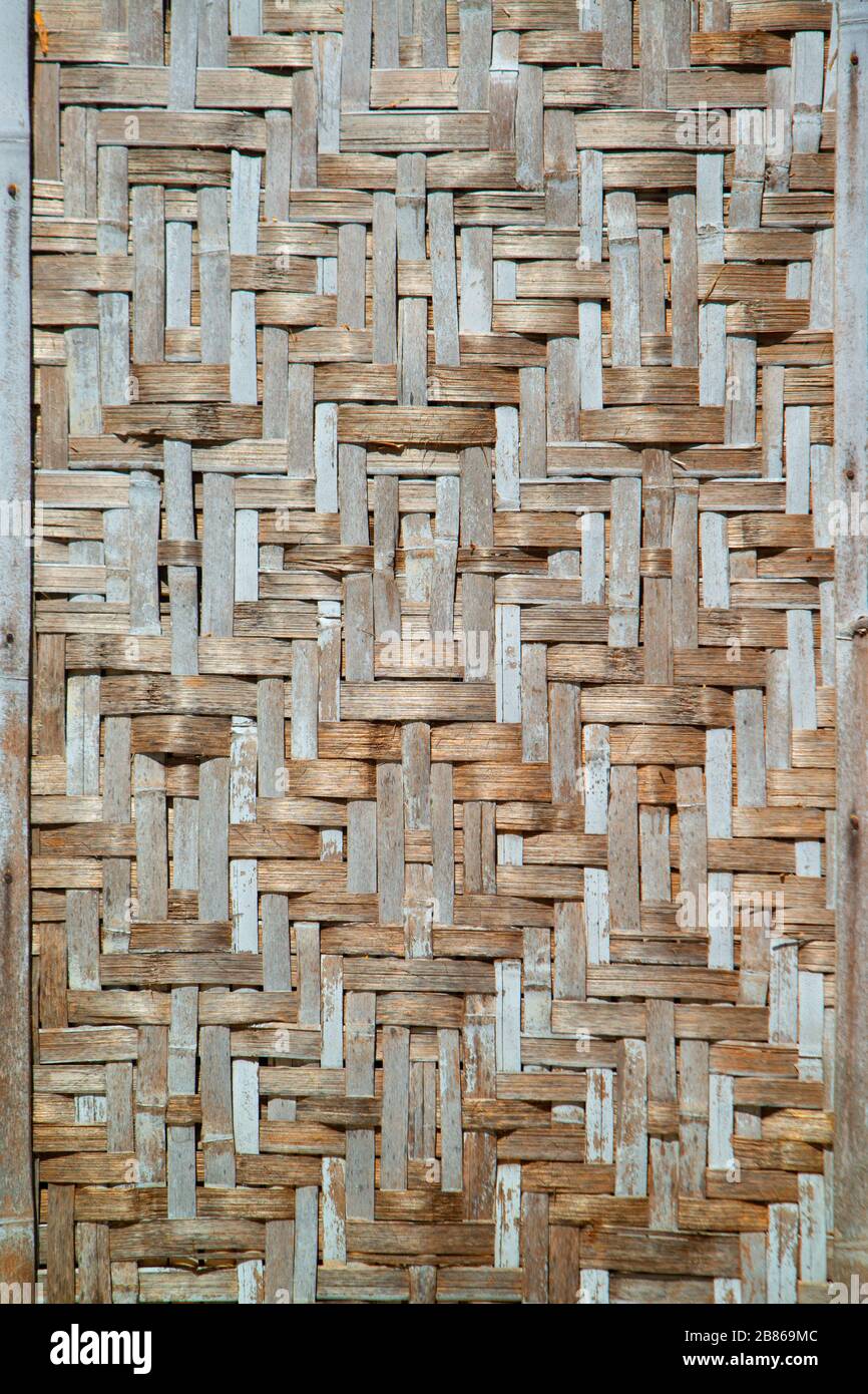 Old bamboo wood walls background and texture made of bamboo wood Stock ...