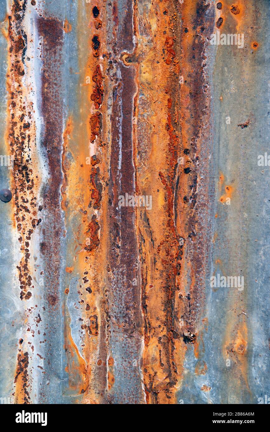 Old zinc sheets texture background, rusty on galvanized metal surface ...