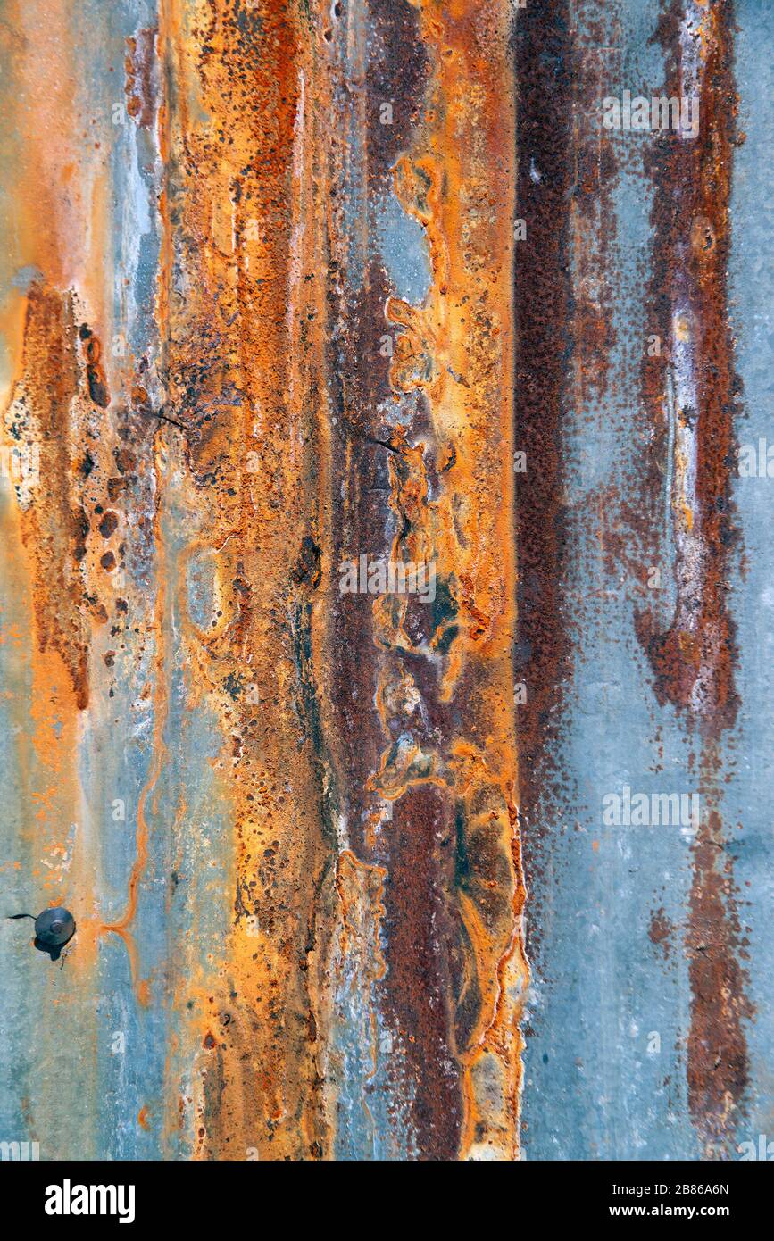 Old zinc sheets texture background, rusty on galvanized metal surface ...