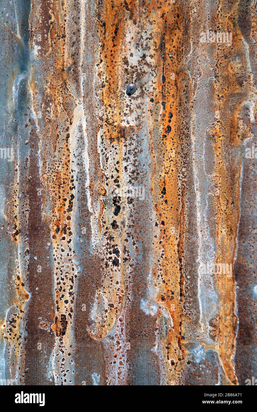 Old zinc sheets texture background, rusty on galvanized metal surface ...
