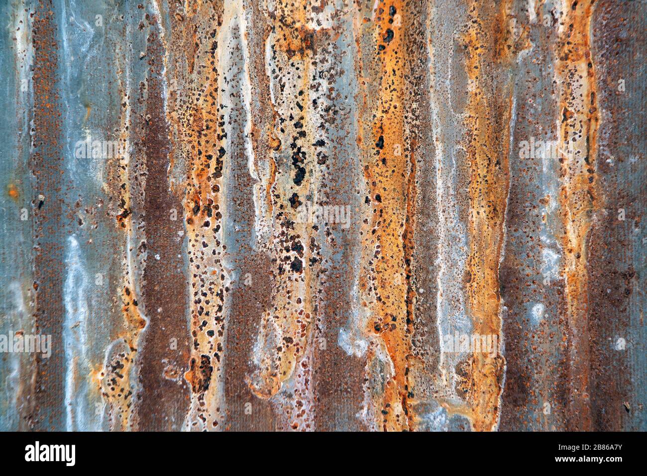Old zinc sheets texture background, rusty on galvanized metal surface ...