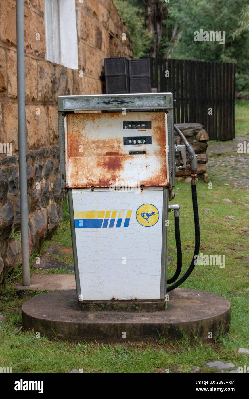 a close up view of a unused old rusted petrol pump Stock Photo - Alamy
