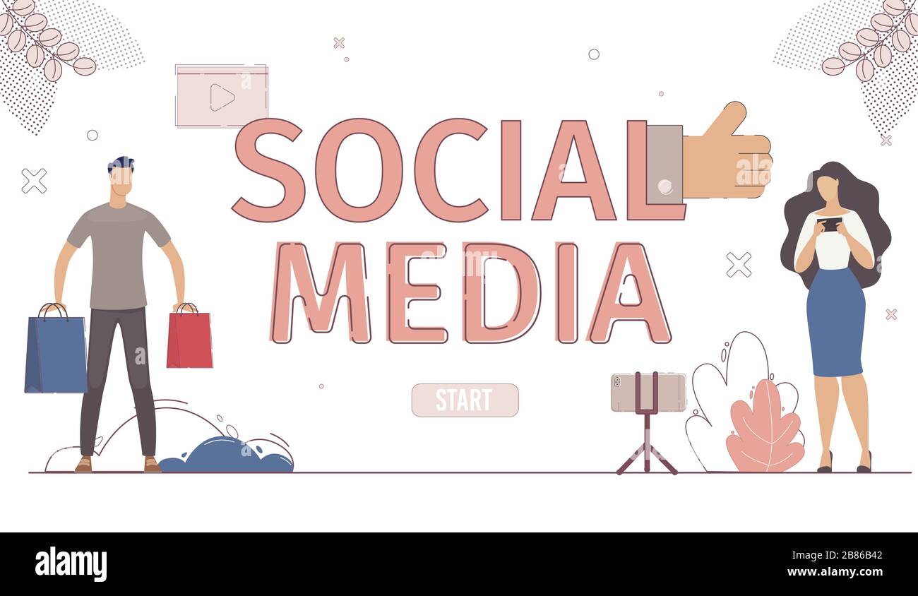 Promo Campaign in Social Media Vector Webpage Stock Vector Image & Art ...