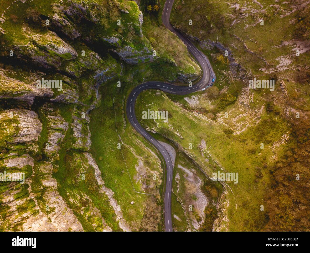 Cheddar gorge winding road hi-res stock photography and images - Alamy