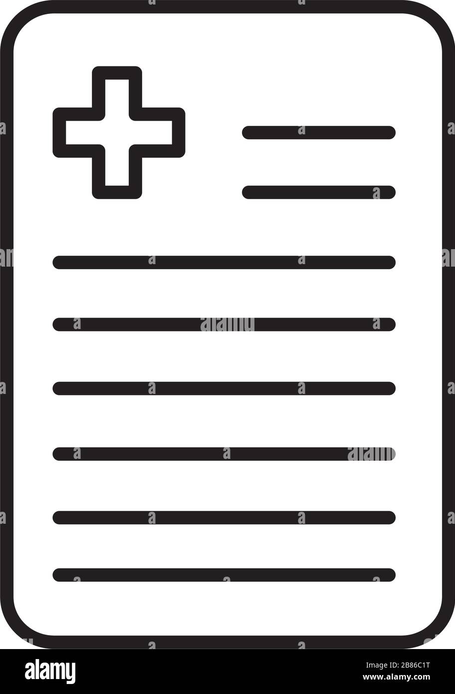 document with cross , line style icon Stock Vector Image & Art - Alamy