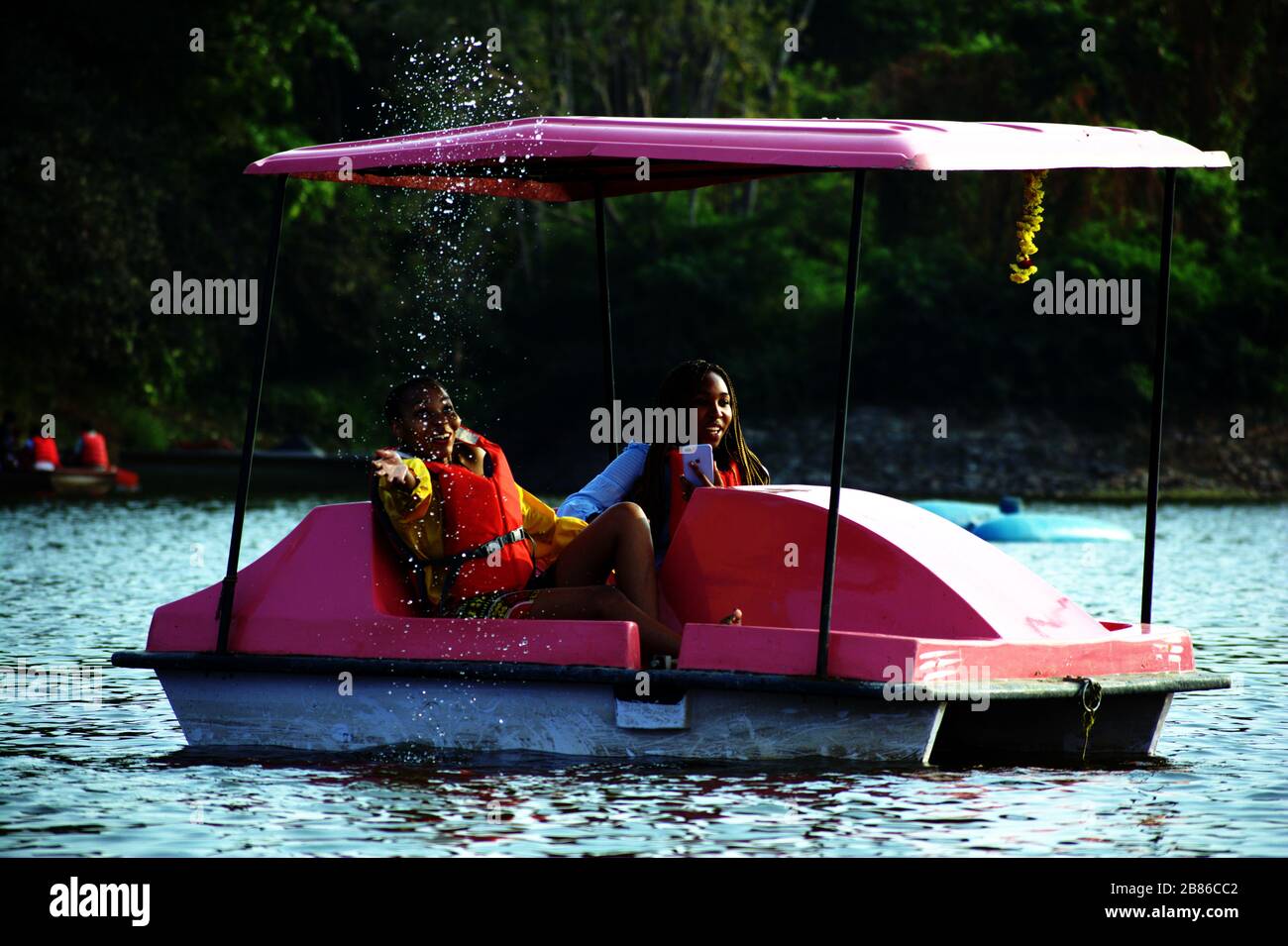 boating in lake Stock Photo - Alamy