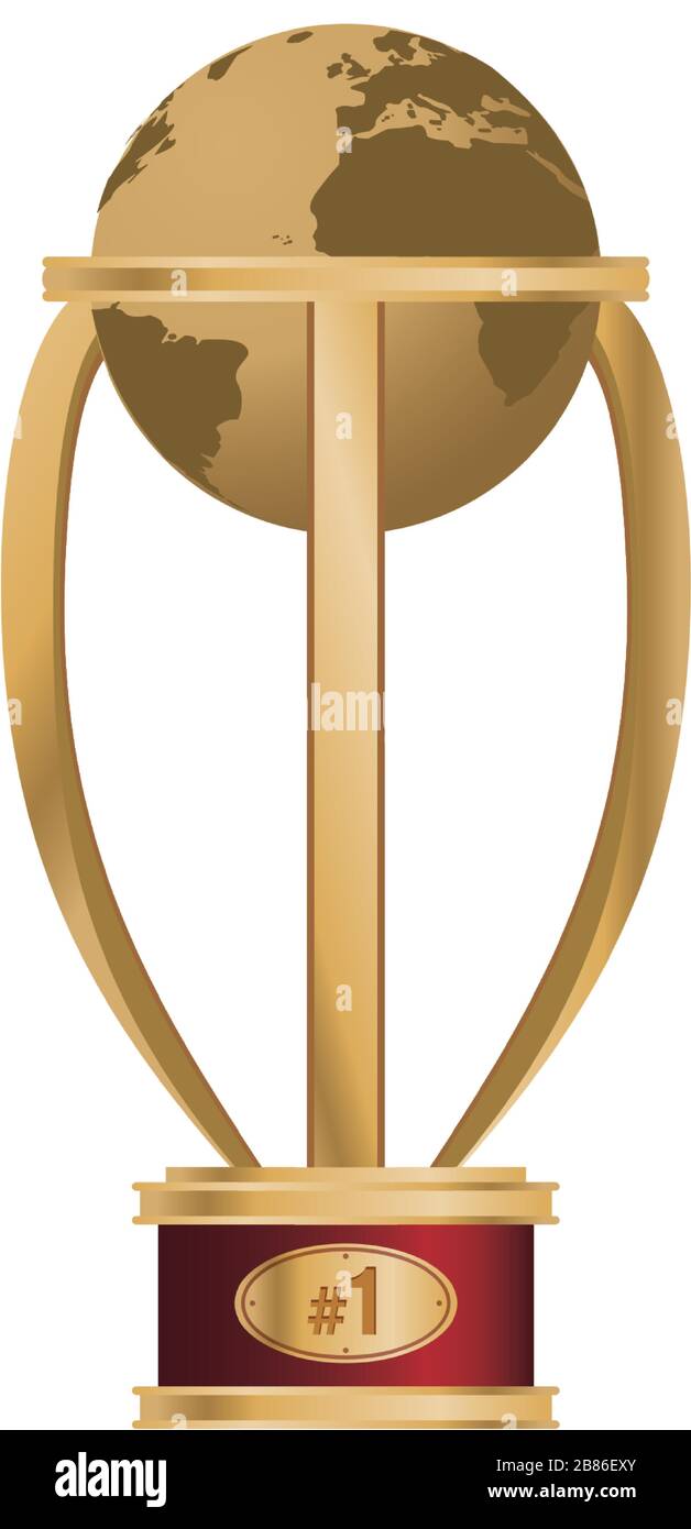 golden trophy world planet award icon Stock Vector Image & Art - Alamy