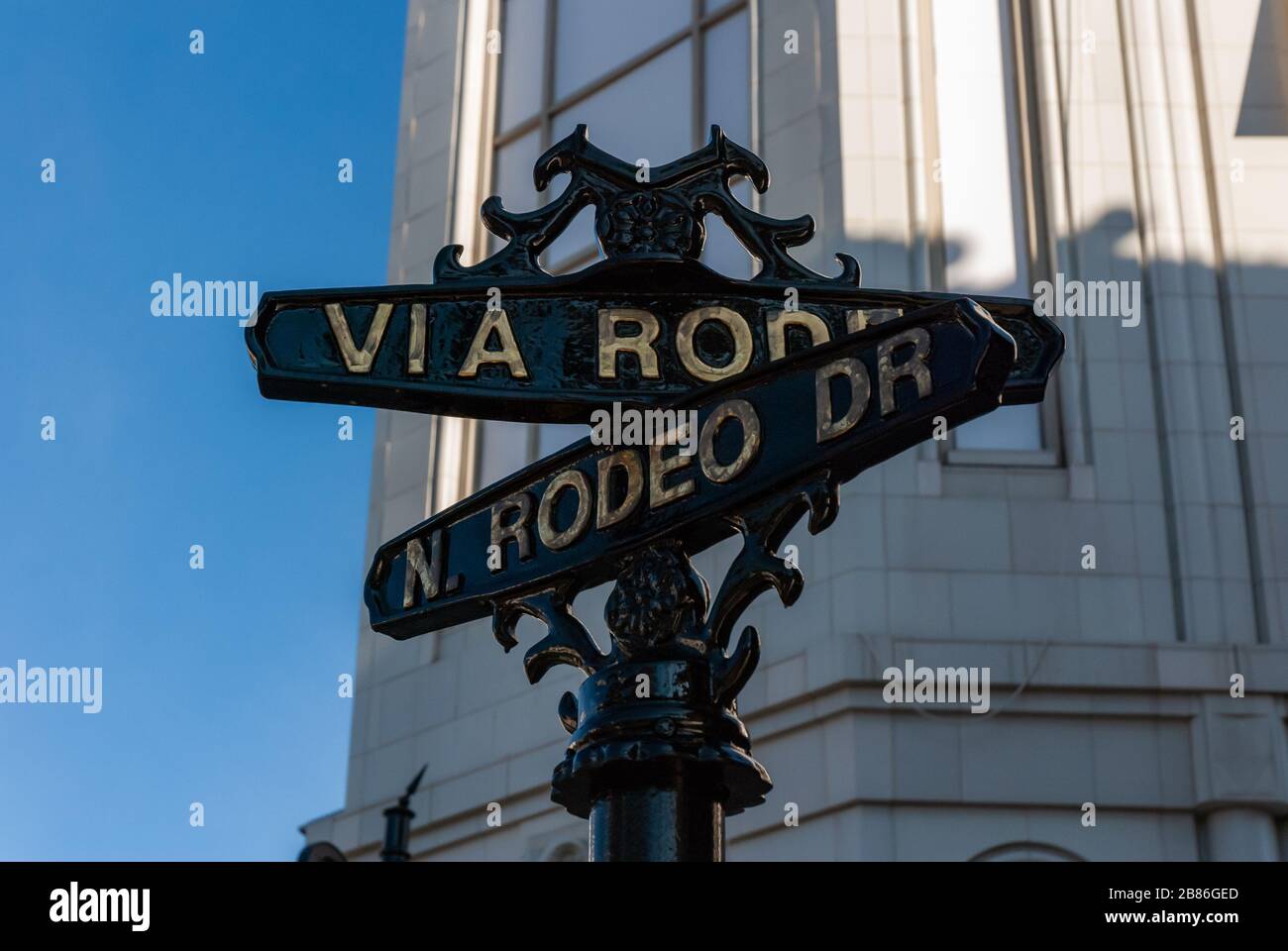Los Angeles/California/USA - 12/19/2014 Rodeo Drive Sign in Hollywood ...