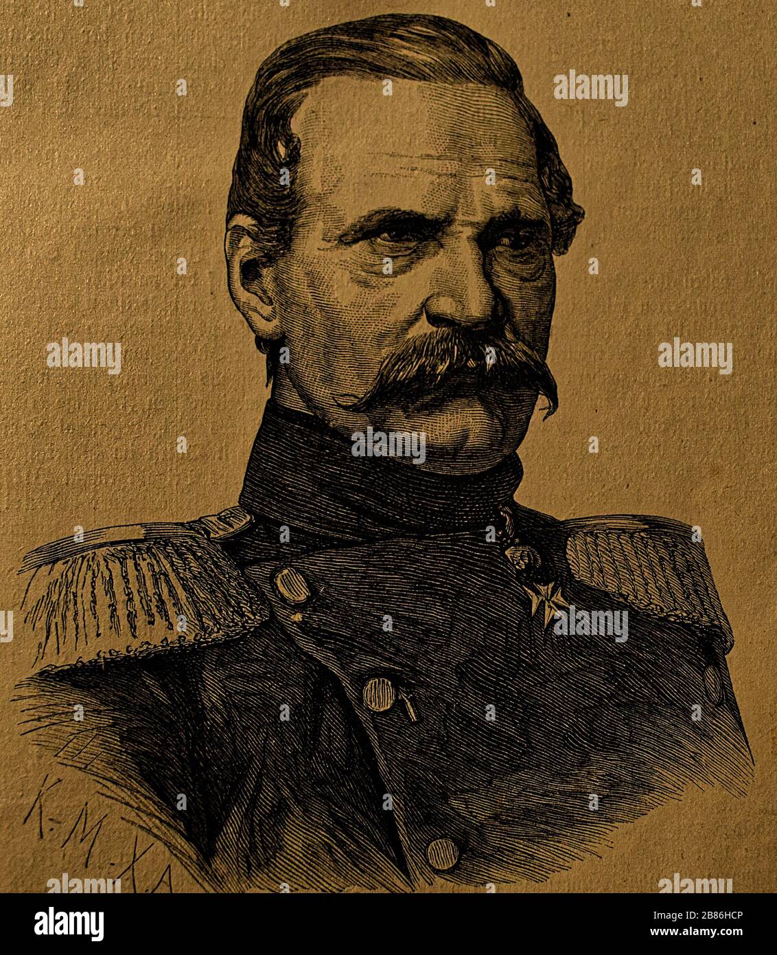 a german general during german french war of 1870 Stock Photo - Alamy