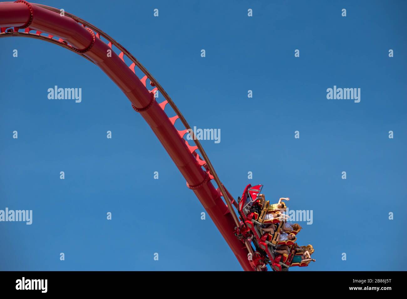 Orlando, Florida. March 15, 2020. People enjoying Hollywood Rip Ride ...