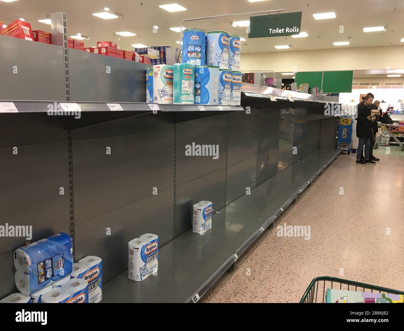The toilet roll aisle at Morrisons in Shawlands area of Glasgow Stock ...