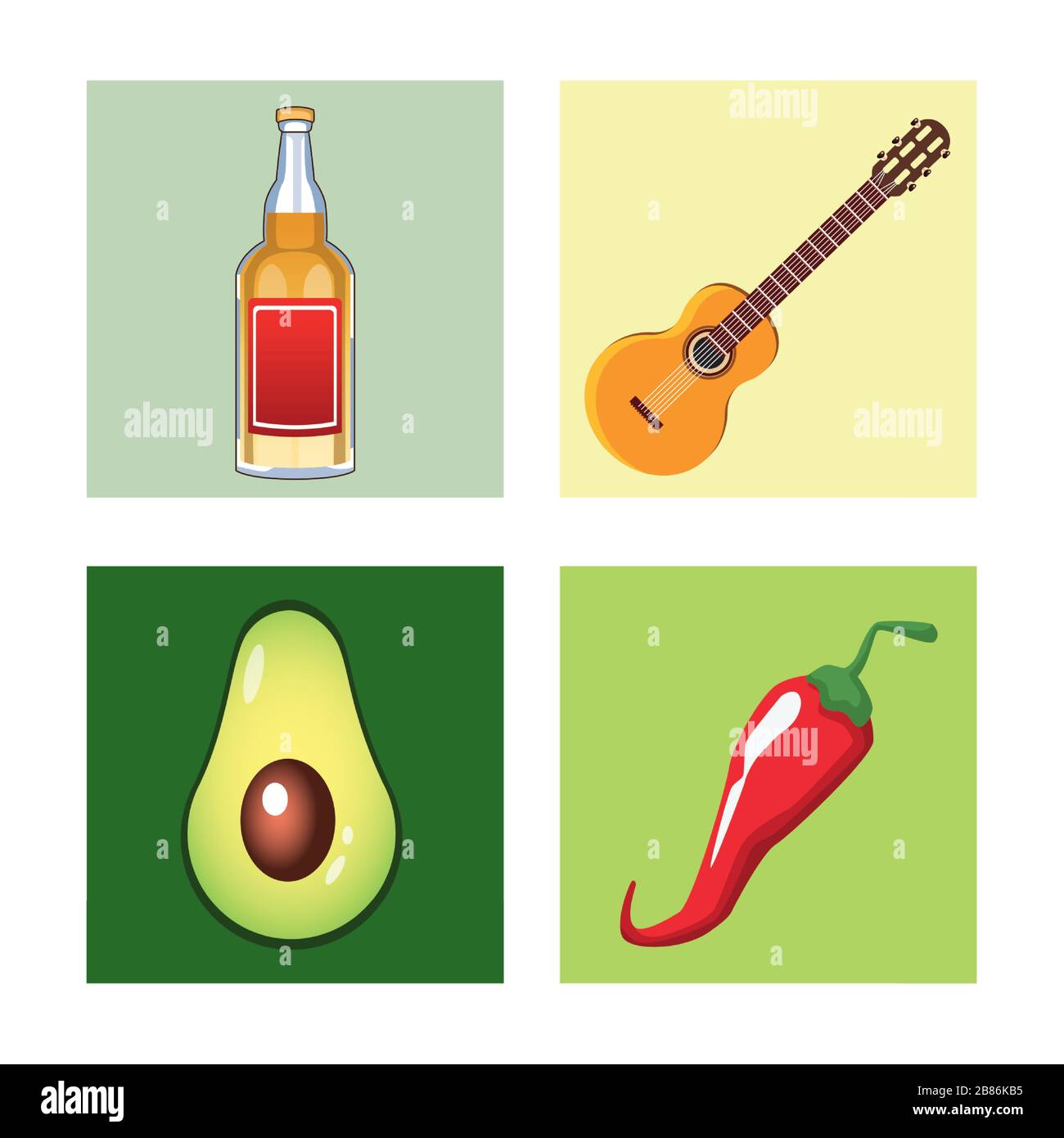 bundle of mexican set icons Stock Vector Image & Art - Alamy