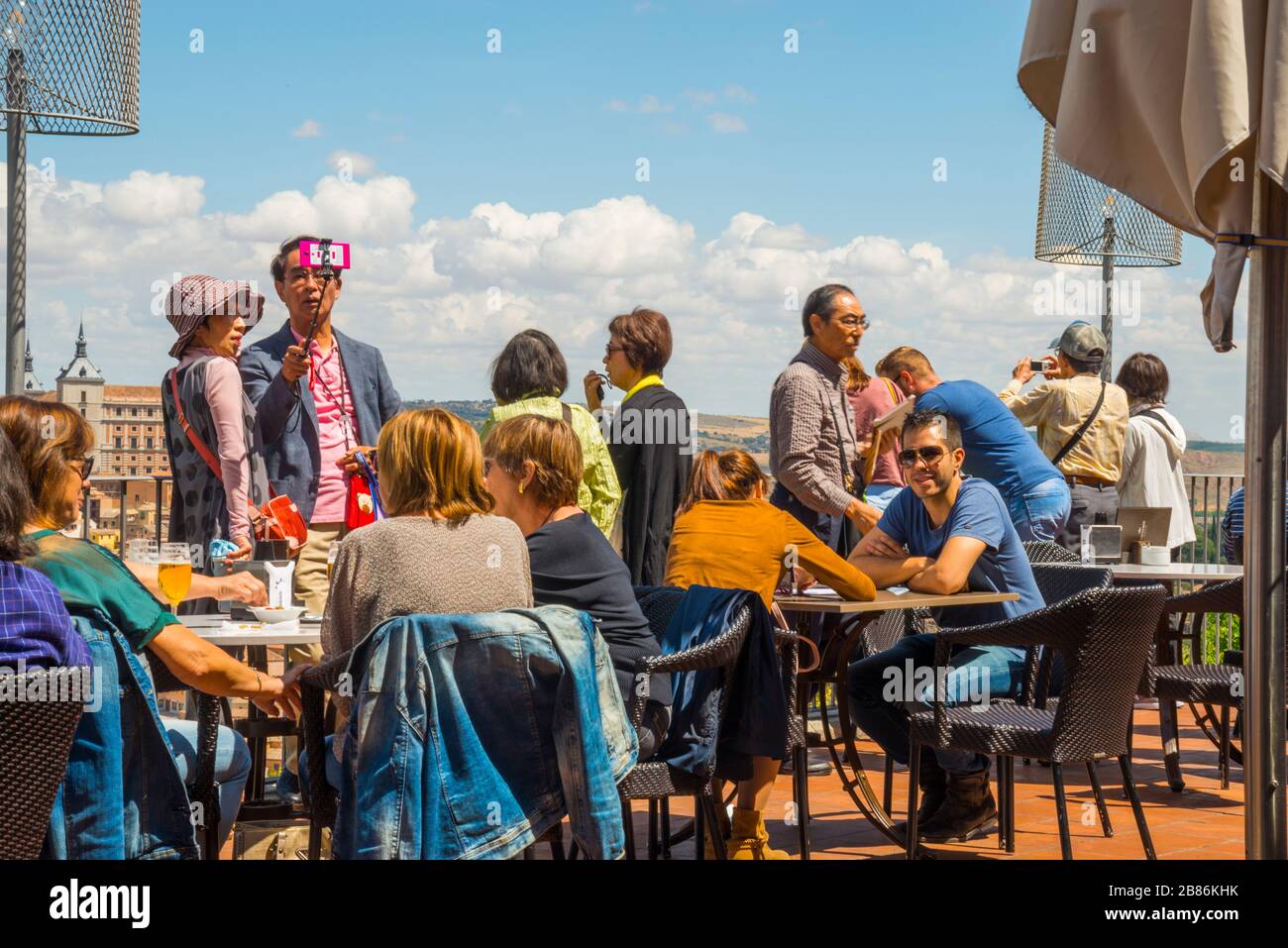 People in terrace hi-res stock photography and images - Alamy