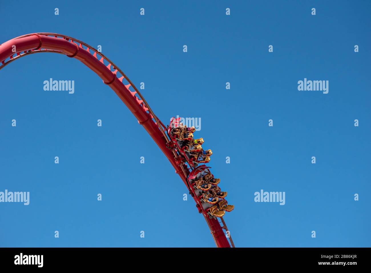 Orlando, Florida. March 15, 2020. People having fun Hollywood Rip Ride ...