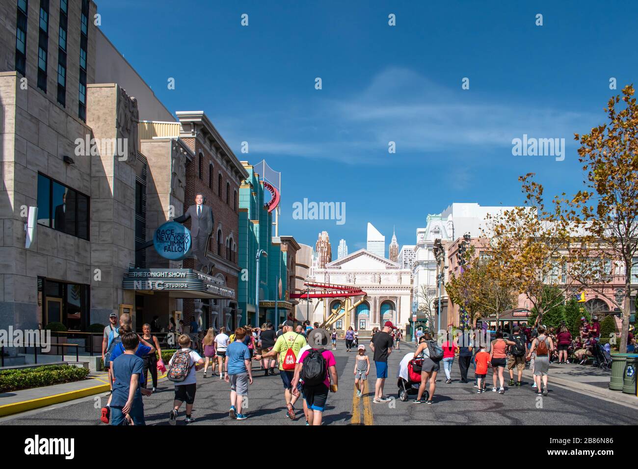 Orlando, Florida. March 15, 2020. People walking in New York area at ...