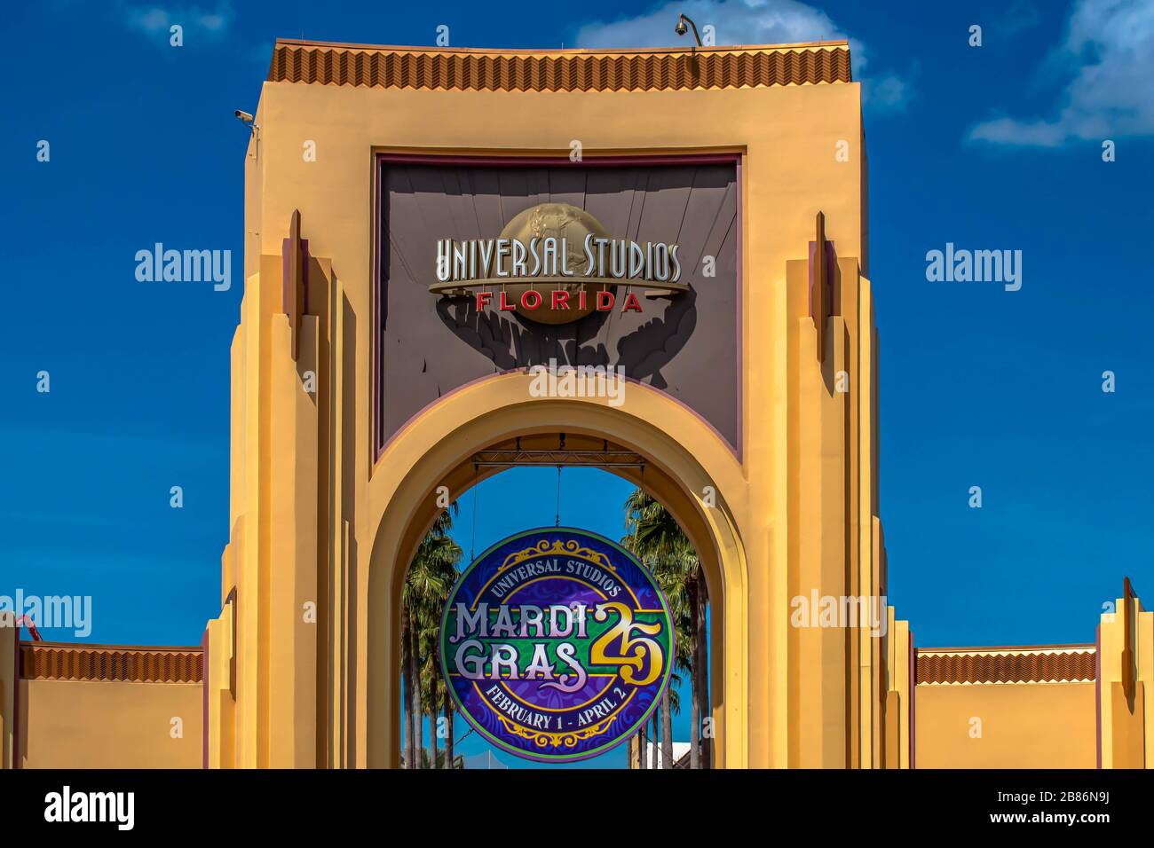 Orlando, Florida. March 15, 2020. Top view of colorful arch at ...