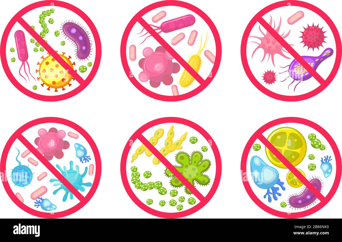 Antiviral and antibacterial icon. Vector icons set Stock Vector Image ...