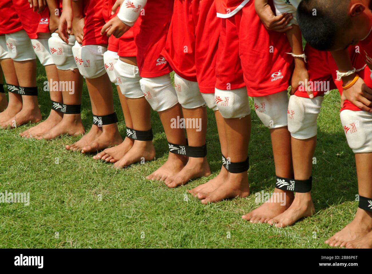 Bangkok, Thailand - Dec 1,2008: An unidentified runner line up with an ...