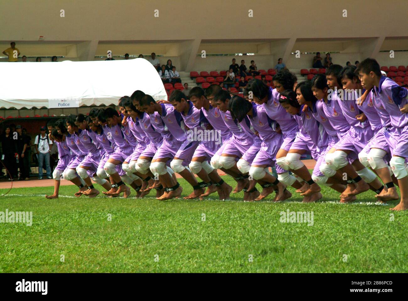 BANGKOK,THAILAND - DEC 1,2008 : The unidentified competitor does not know the name. Running on a ...