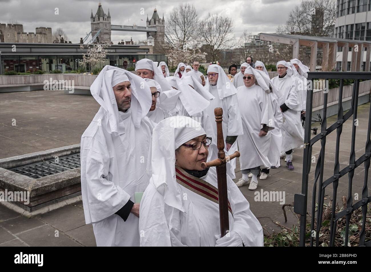London, UK. 20th March, 2020. British Druid Order celebrates Spring ...
