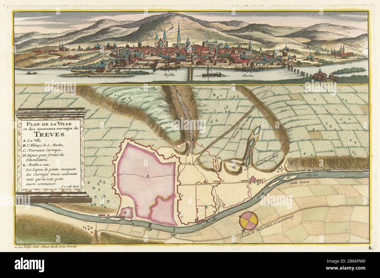 Trier map hi-res stock photography and images - Alamy