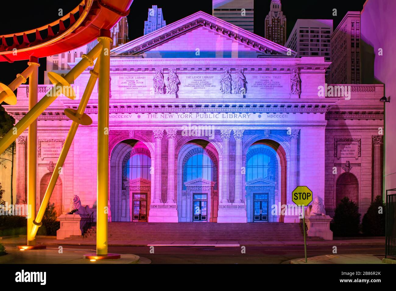 Orlando, Florida. February 29, 2020. Illuminated The New York Public ...