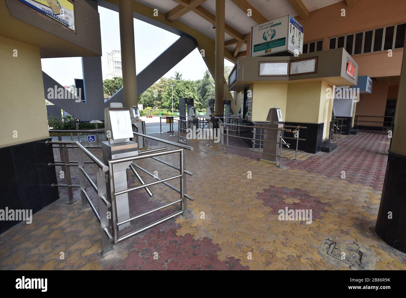 Ticket counters of the Gate Complex, Science City, Kolkata. India Stock ...