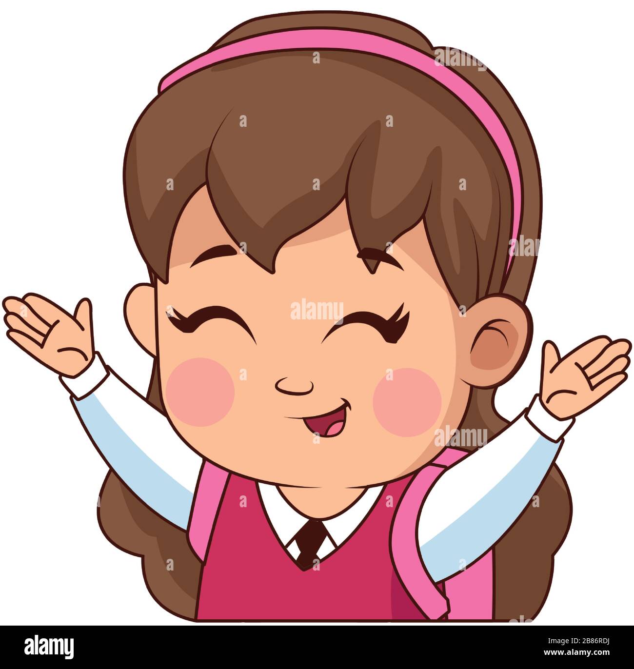 cute little girl avatar character Stock Vector Image & Art - Alamy