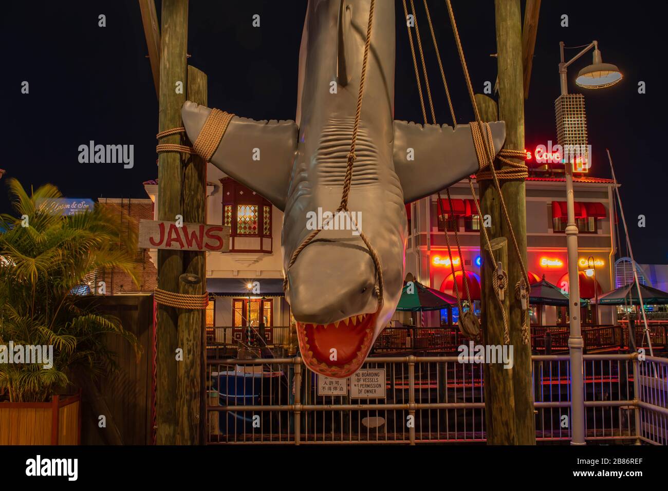 Orlando, Florida. February 29, 2020. Top view of famous jaws at ...