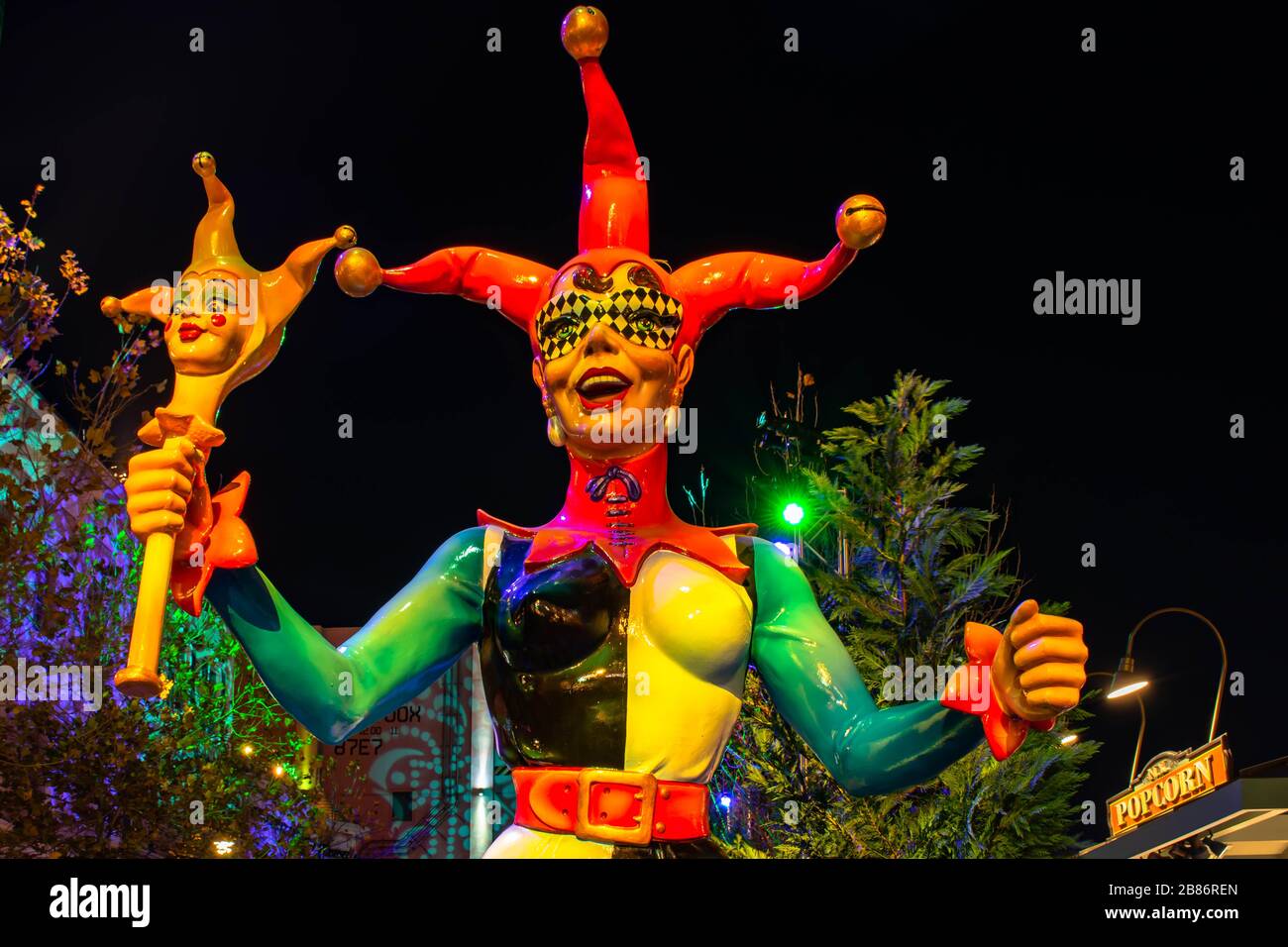 Orlando, Florida. February 29, 2020. Top view of Harlequin statue at ...