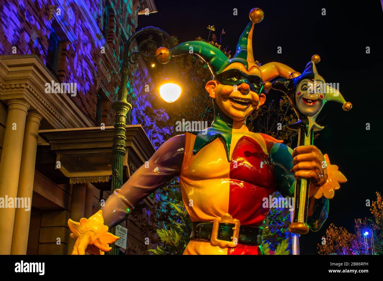Orlando, Florida. February 29, 2020. Top view of Harlequin statue at ...