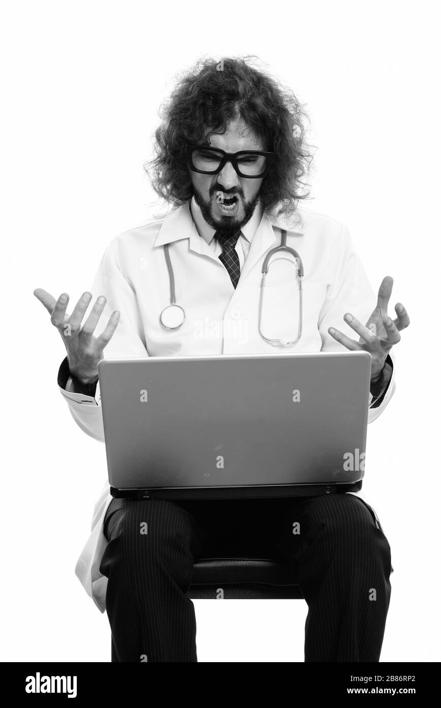 Angry doctor computer hi-res stock photography and images - Alamy