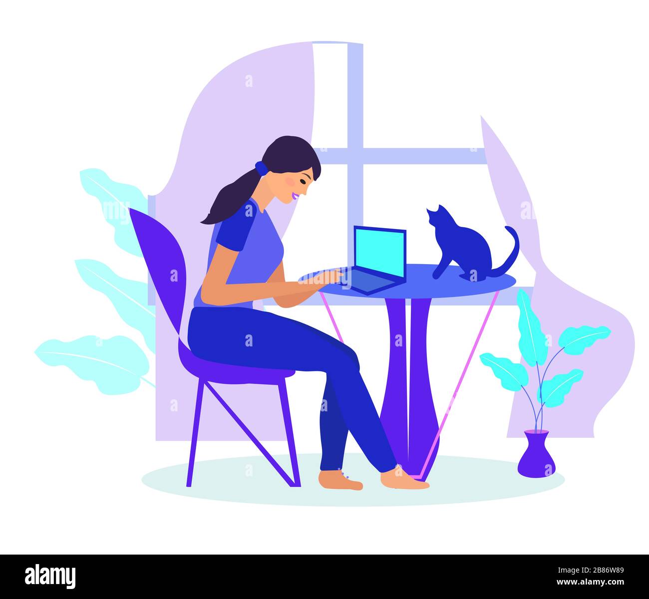 Modern work Stock Vector Images - Alamy