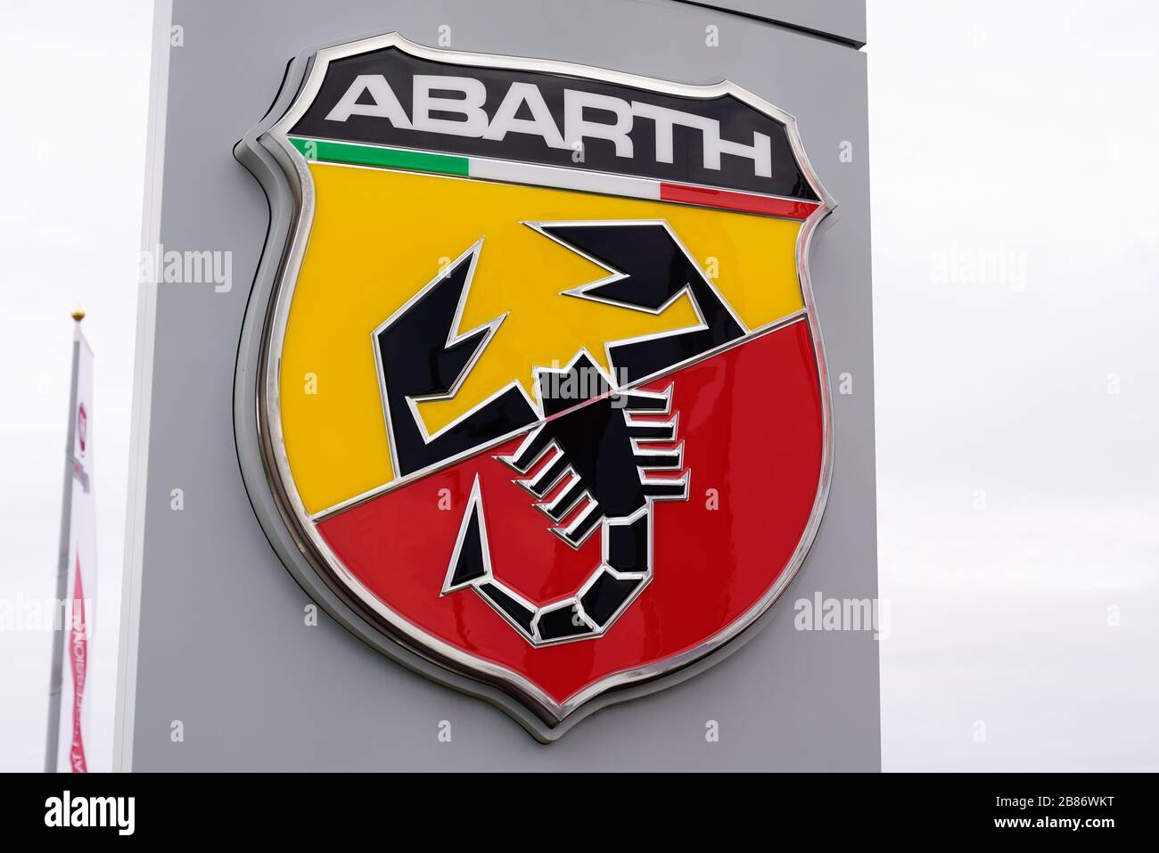 Abarth sign logo Fiat car dealerships store automobile shop signage ...