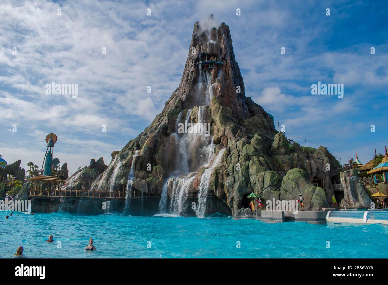 Orlando, Florida. March 10, 2020. Panoramic view of Krakatau volcano at ...