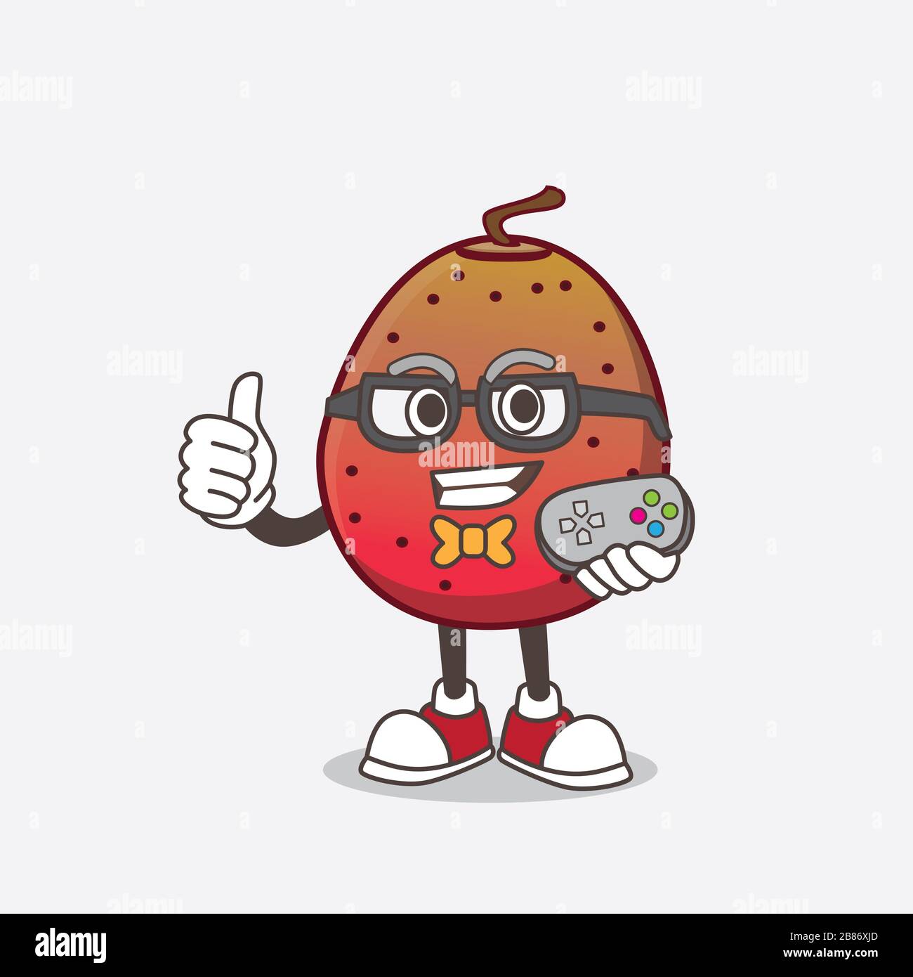 A picture of Indian Fig cartoon mascot character as attractive gamer ...