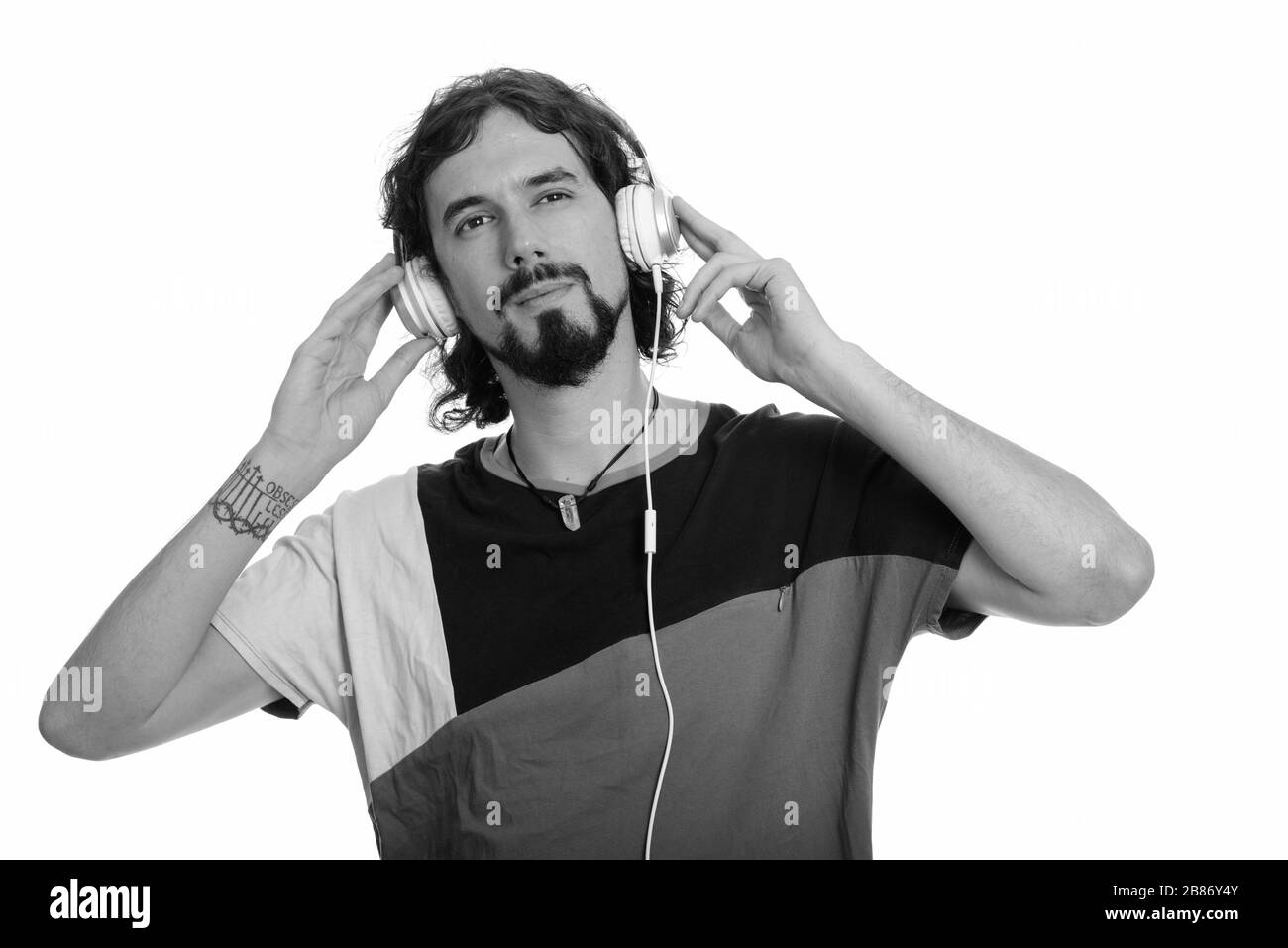 Sound caucasian Black and White Stock Photos & Images - Alamy